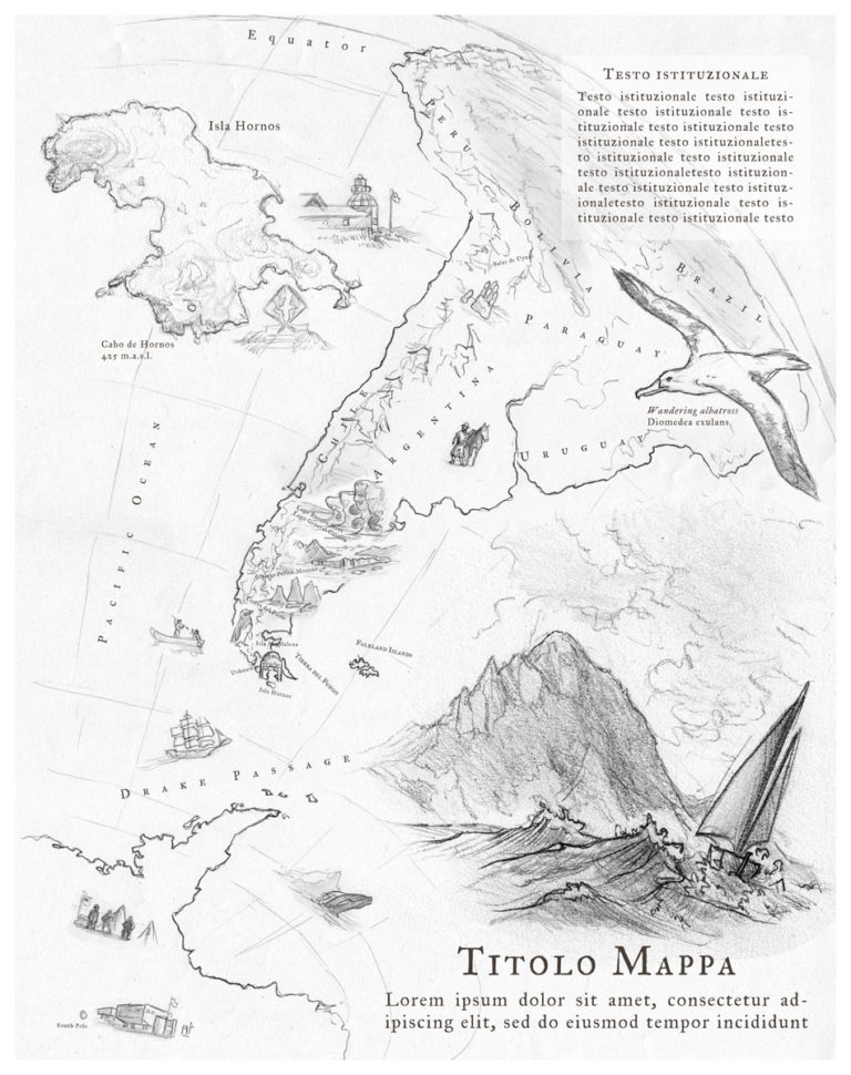 How I create: Cape Horn map - Filippo Vanzo | Illustrator & Cartographer